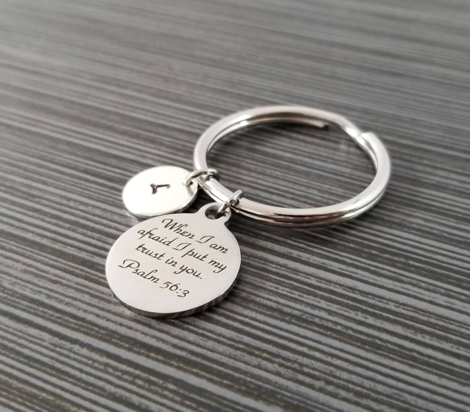 Custom Keychain Bible Verse Keychain Custom Gift Psalm | Etsy