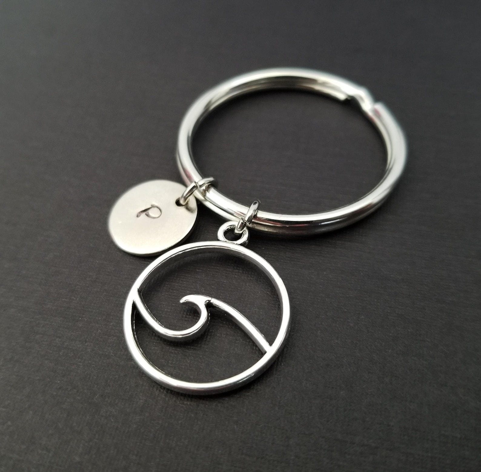 Sea Keychain Ocean Keychain Ocean Wave Keychain Nautical - Etsy