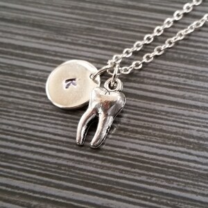 Silver Tooth Necklace - Dental Assistant Necklace - Personalized ...