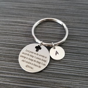 Serenity Prayer Keychain- Serenity Keychain - Custom Gift - Bible Verse ...