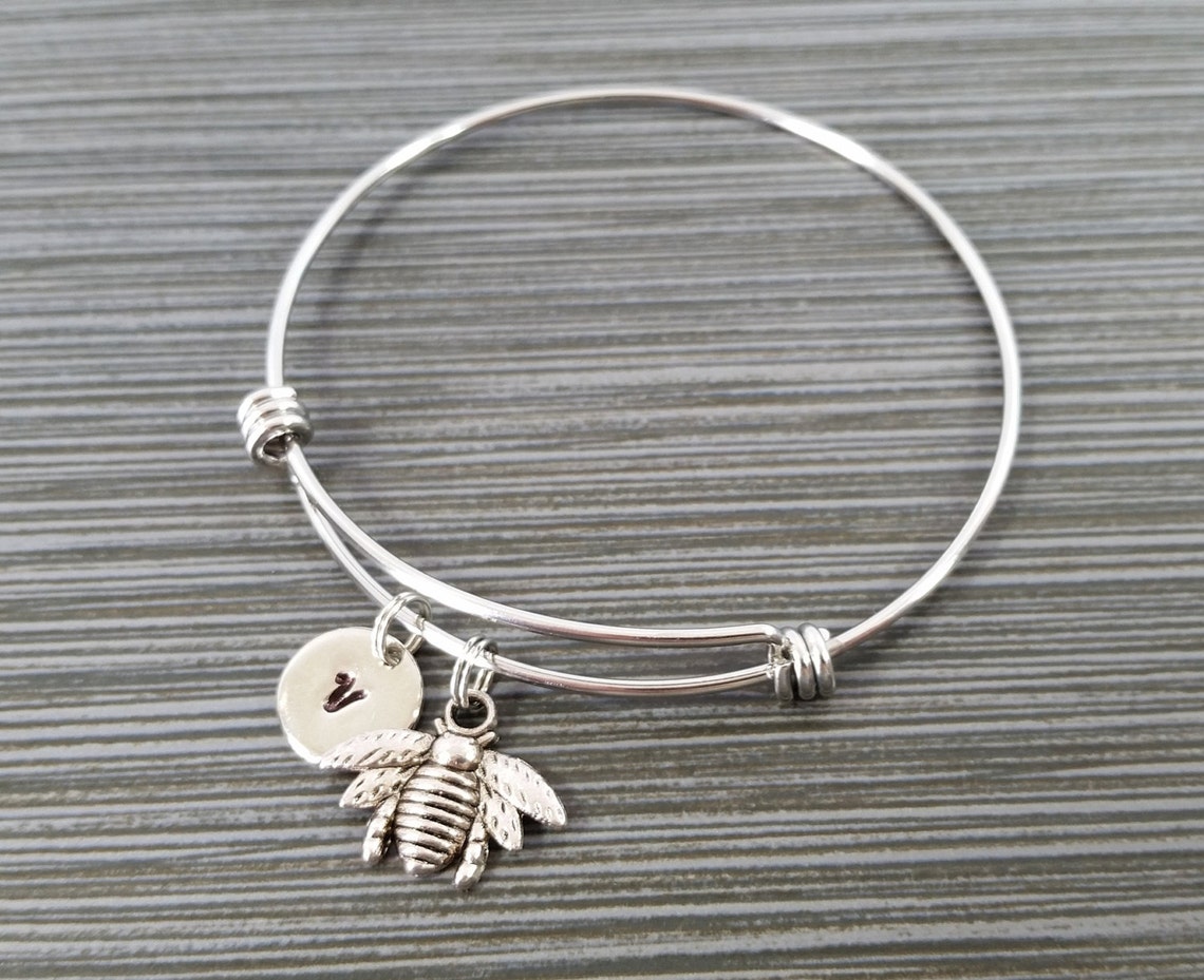 Bumblebee Bangle Bee Charm Bracelet Expandable Bangle | Etsy