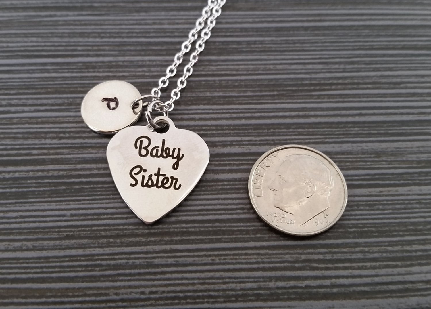 Three Sister Necklaces Big Sister Necklace Baby Sister | Etsy