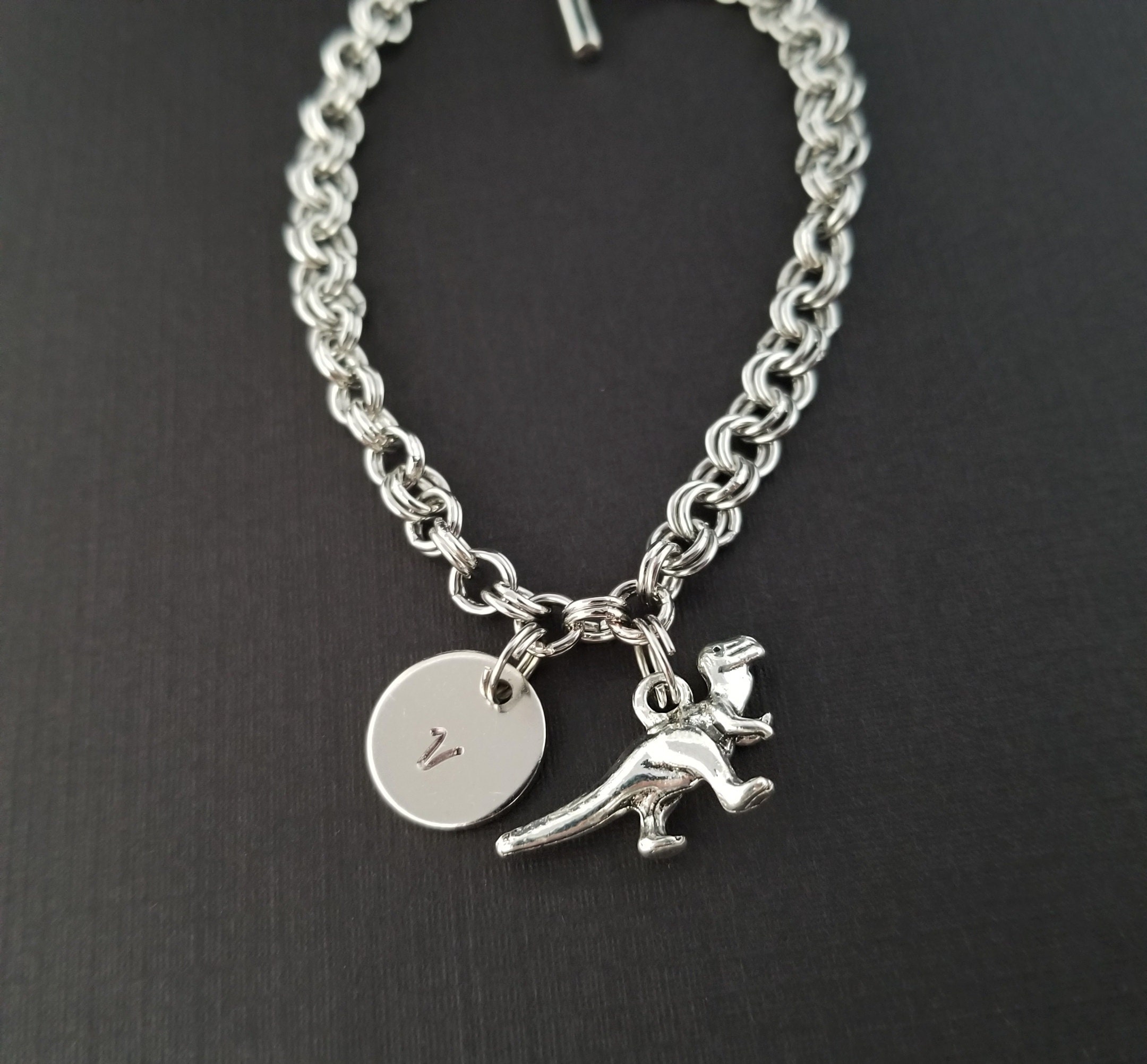 T Rex Jewelry Tyrannosaurus Rex Charm Bracelet T-rex | Etsy