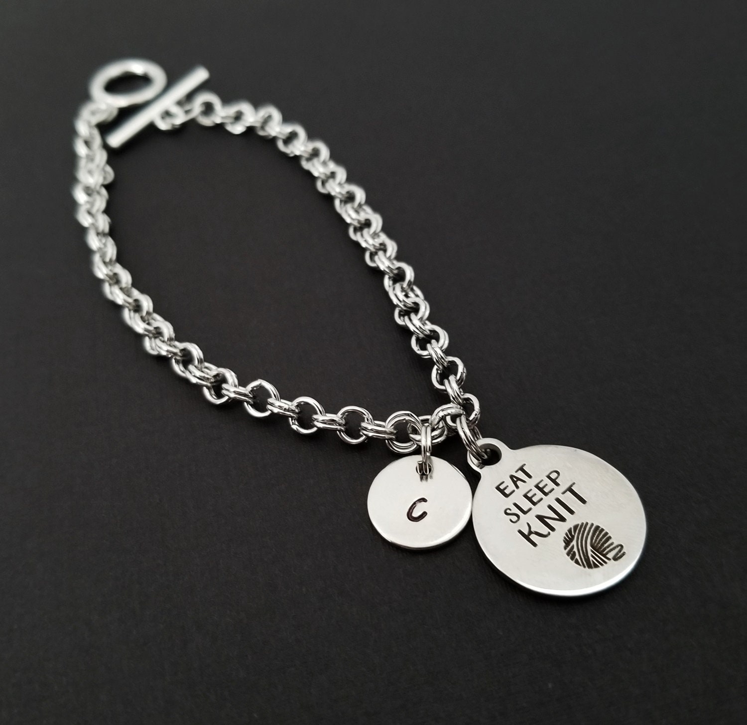 Eat Sleep Knit Bracelet Gift for Sister Best Friend Gift - Etsy