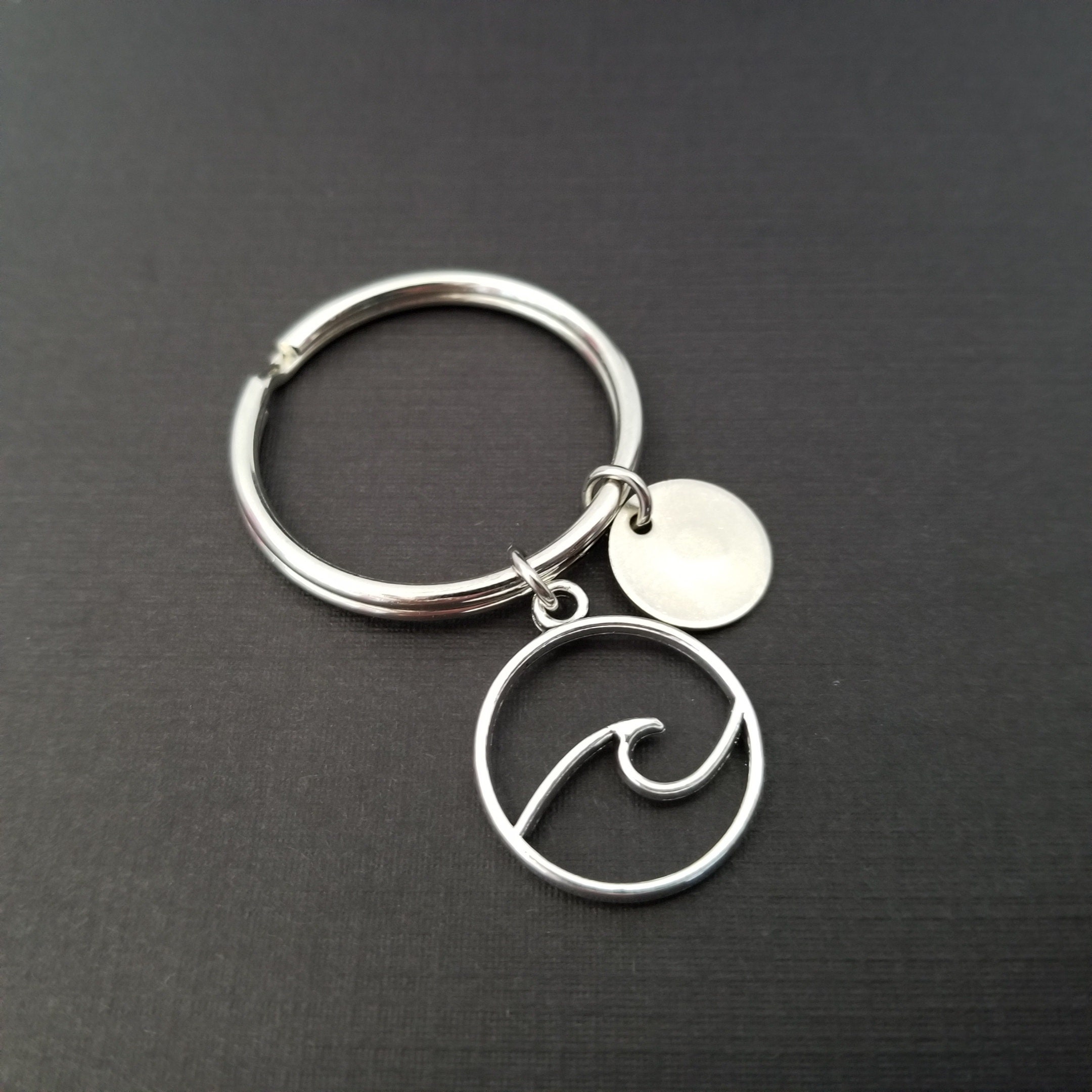 Sea Keychain Ocean Keychain Ocean Wave Keychain Nautical | Etsy