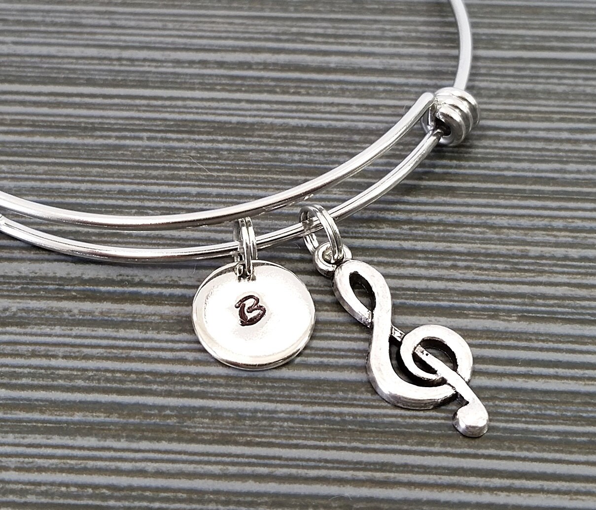 Music Note Bracelet Treble Clef Bracelet Personalized - Etsy
