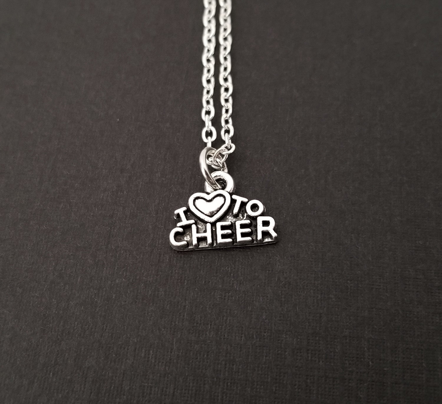 Cheerleader Necklace I Love to Cheer Necklace Personalized | Etsy