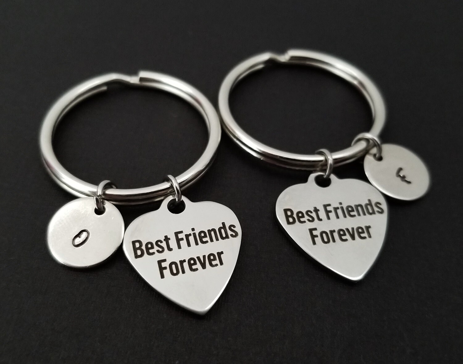 Two Best Friends Forever Keychains Best Friend Key Chains | Etsy