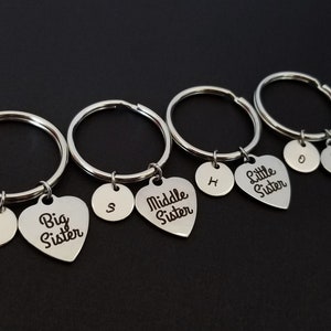 Four Sister Key Chains Big Sister Keychain Gift for Sister | Etsy