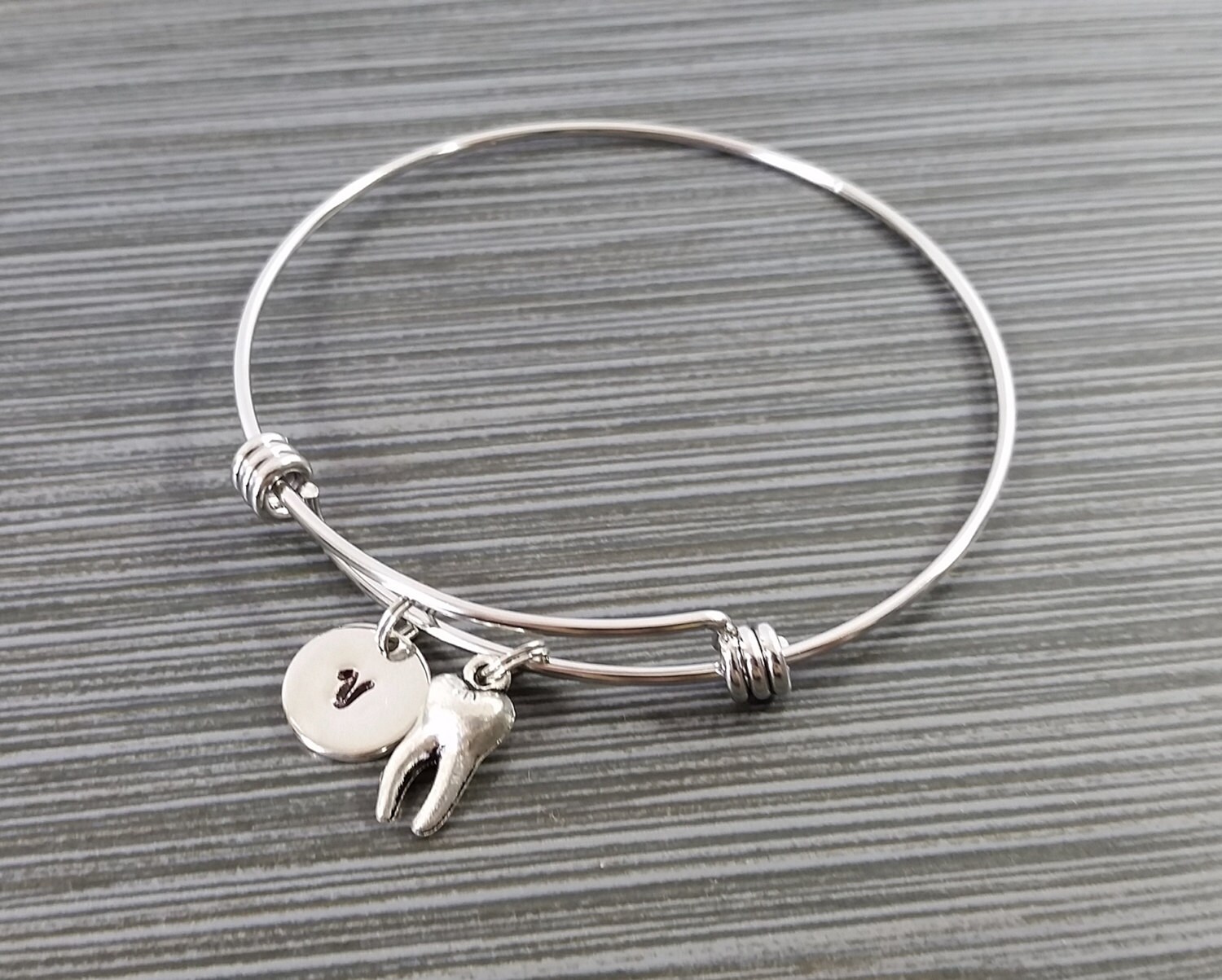 Silver Tooth Bracelet Dentist Bracelet Personalized - Etsy