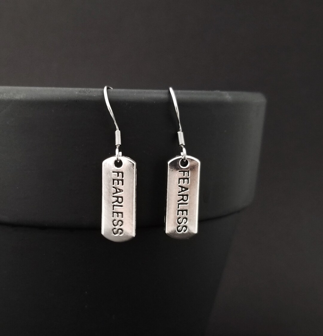 Fearless Earrings Dainty Beautiful Charm Earrings Fearless Gift ...