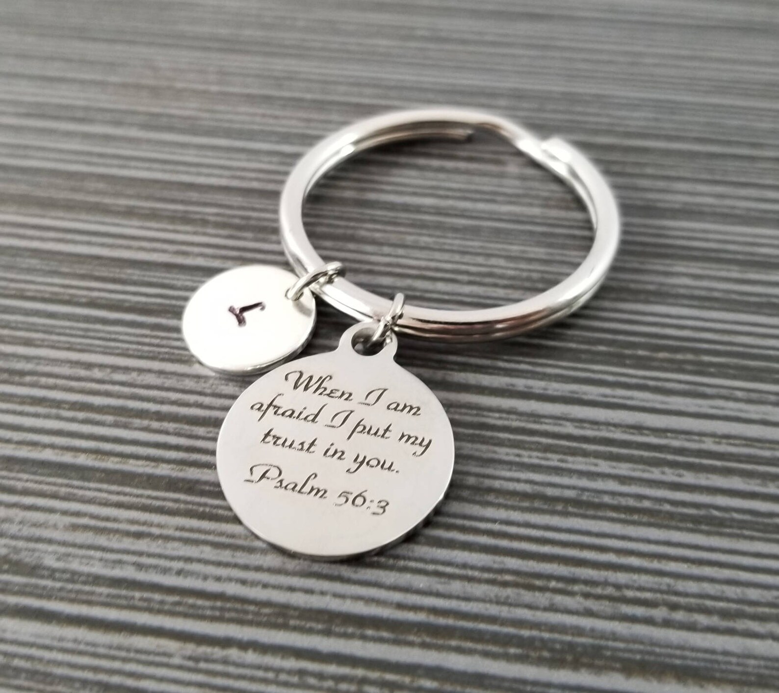 Custom Keychain Bible Verse Keychain Custom Gift Psalm | Etsy