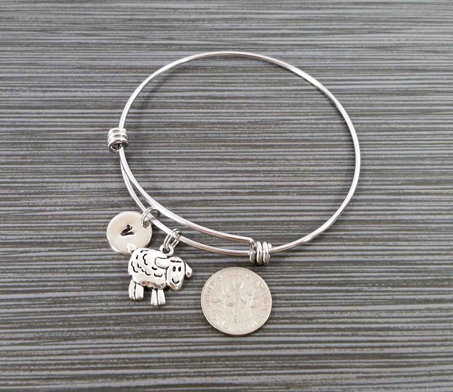 Sheep Bangle Sheep Charm Bracelet Expandable Bangle - Etsy