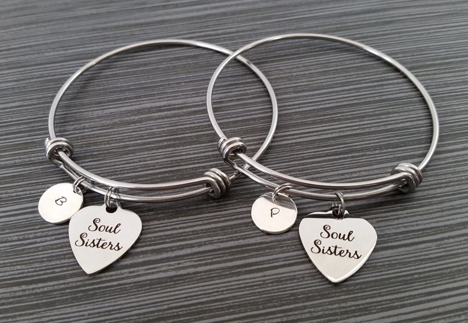 Two Soul Sister Bracelets Soul Sisters Charm Expandable - Etsy