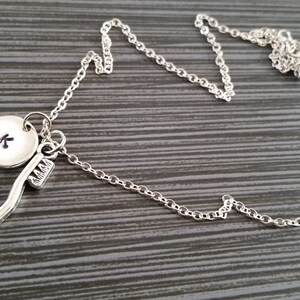 Silver Toothrush Necklace Dental Assistant Necklace Personalized ...