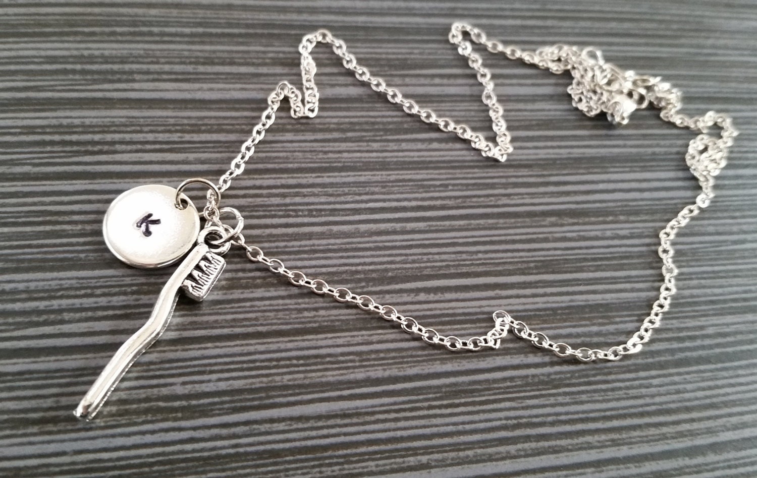 Silver Toothrush Necklace Dental Assistant Necklace | Etsy