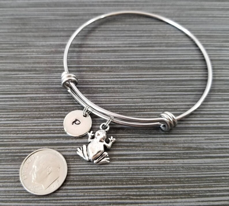 Frog Bangle Frog Charm Bracelet Expandable Bangle Charm - Etsy