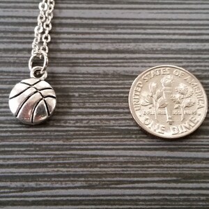 Silver Basketball Necklace - Basketball Necklace - Personalized ...
