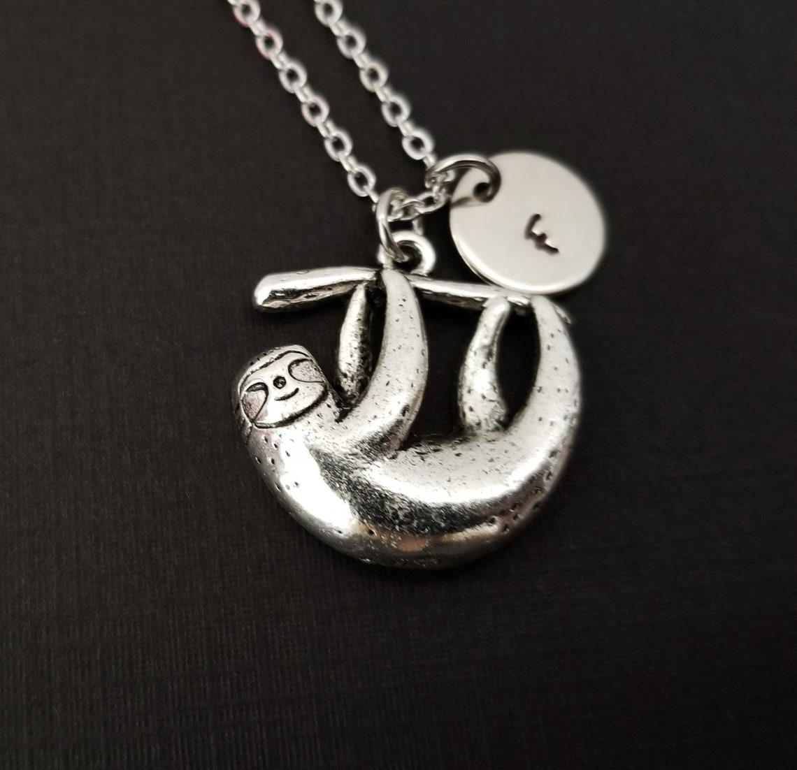 Sloth Necklace Sloth Charm Necklace Personalized Necklace | Etsy