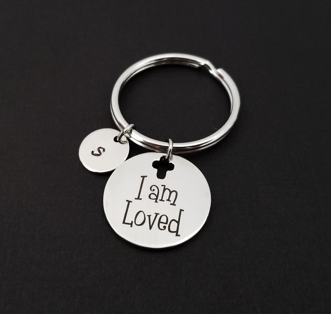 Custom Keychain Bible Verse Keychain Custom Gift I Am Loved Keychain ...