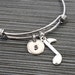 Music Note Bracelet - One Eighth Note Bracelet - Personalized Bracelet ...