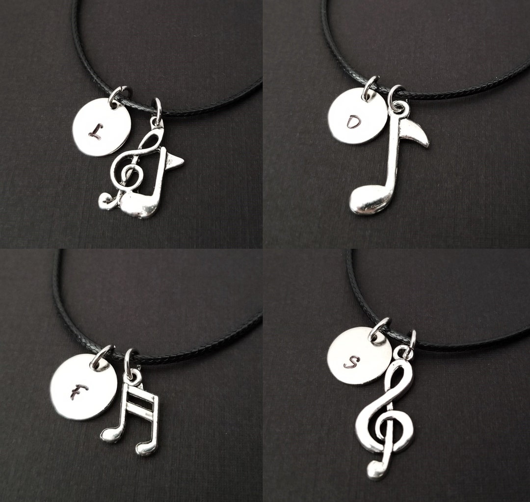 Music Note Bracelet Cord Bracelet Black Bracelet Music Bracelet Music ...