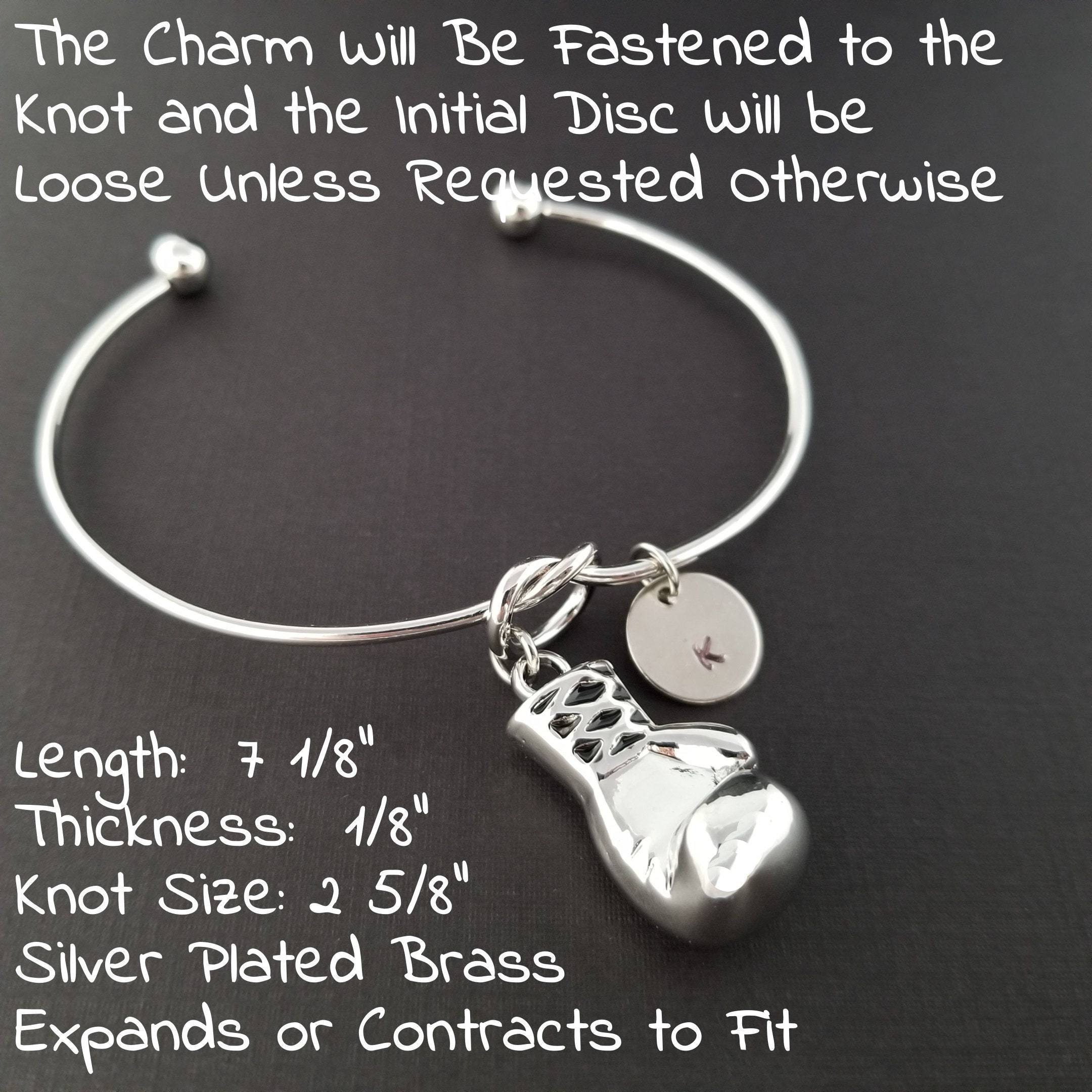 Boxing Glove Knot Bangle - Boxing Bracelet - Expandable Bangle ...