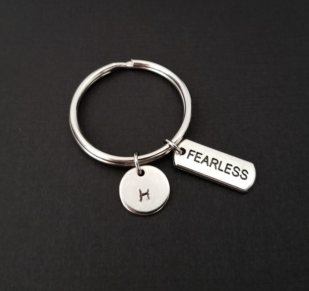 Fearless Keyring - Inspirational Keychain - Memory Key Ring - Fearless ...