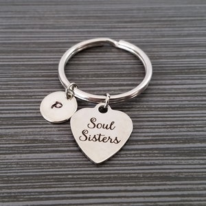 Two Soul Sisters Keychains Soul Sister Keychains Gift for Sister Custom ...