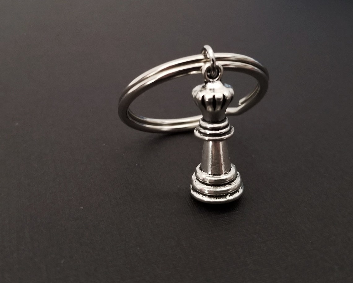 Chess Keychain Custom Gift Silver Keychain 3D Chess - Etsy