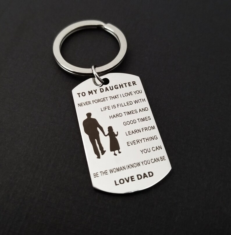 Father Daughter Keychain Gift for Dad Custom Gift Gift | Etsy