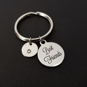 Two Best Friends Keychains Best Friends Key Chains Gift for Sister ...