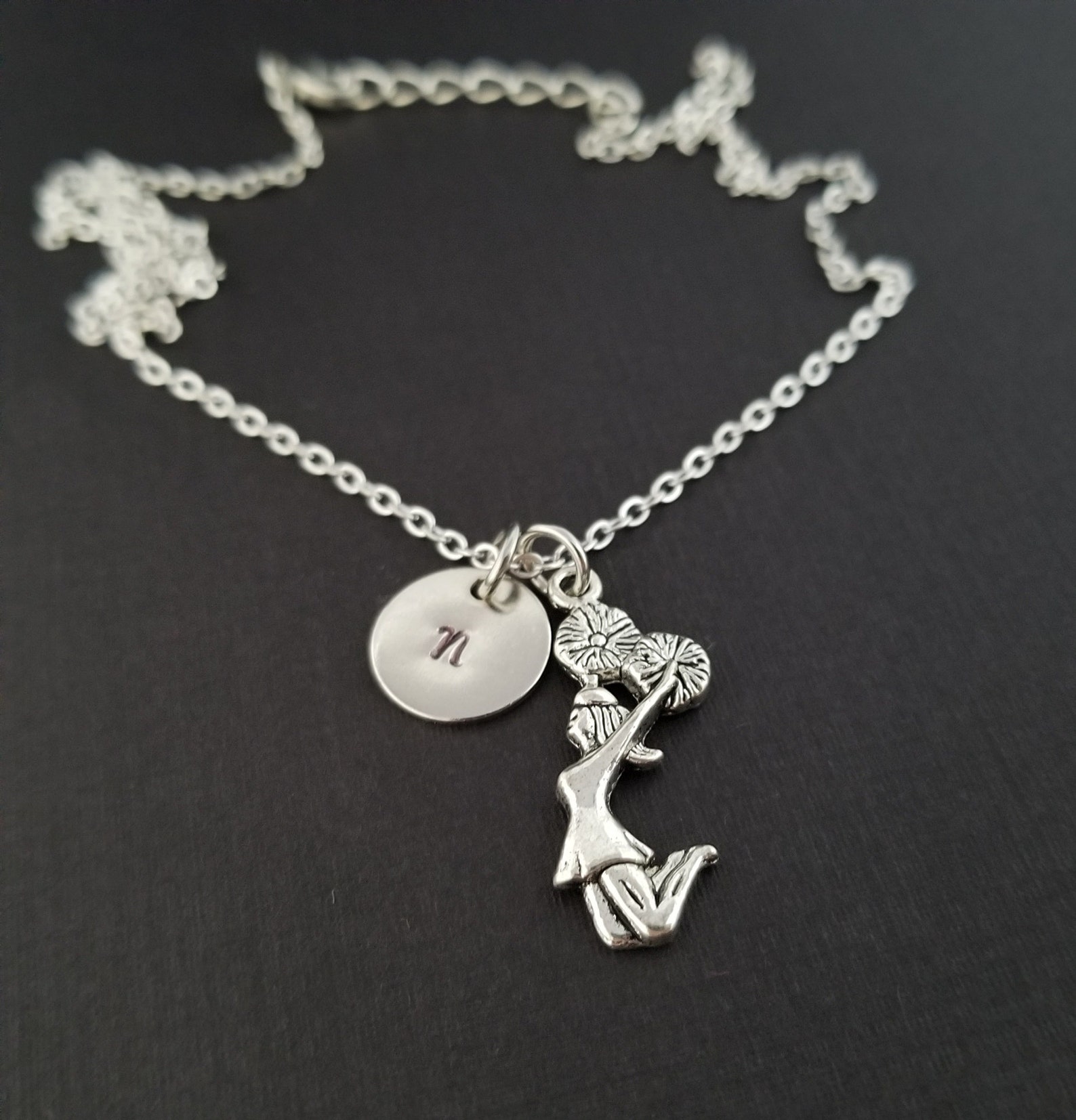 Cheerleader Necklace Cheer Necklace Personalized Necklace | Etsy