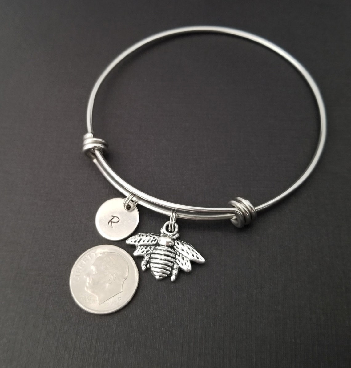 Bumblebee Bangle Bee Charm Bracelet Expandable Bangle | Etsy