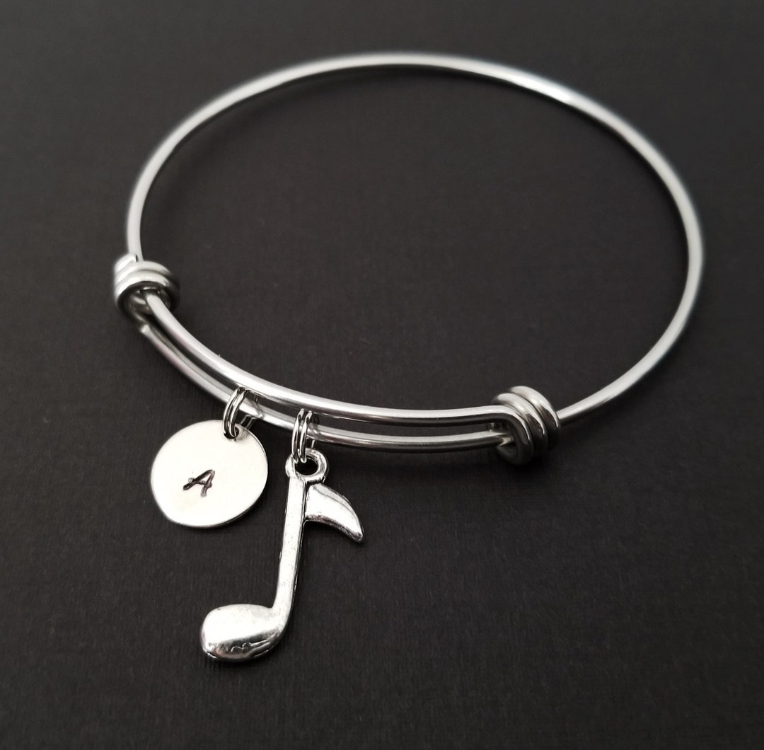 Music Note Bracelet - One Eighth Note Bracelet - Personalized Bracelet ...