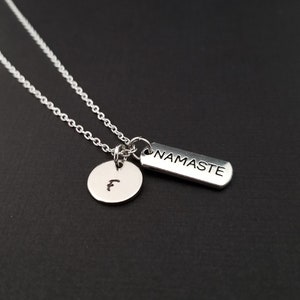 Silver Namaste Necklace - Inspirational Jewelry - Personalized Necklace ...