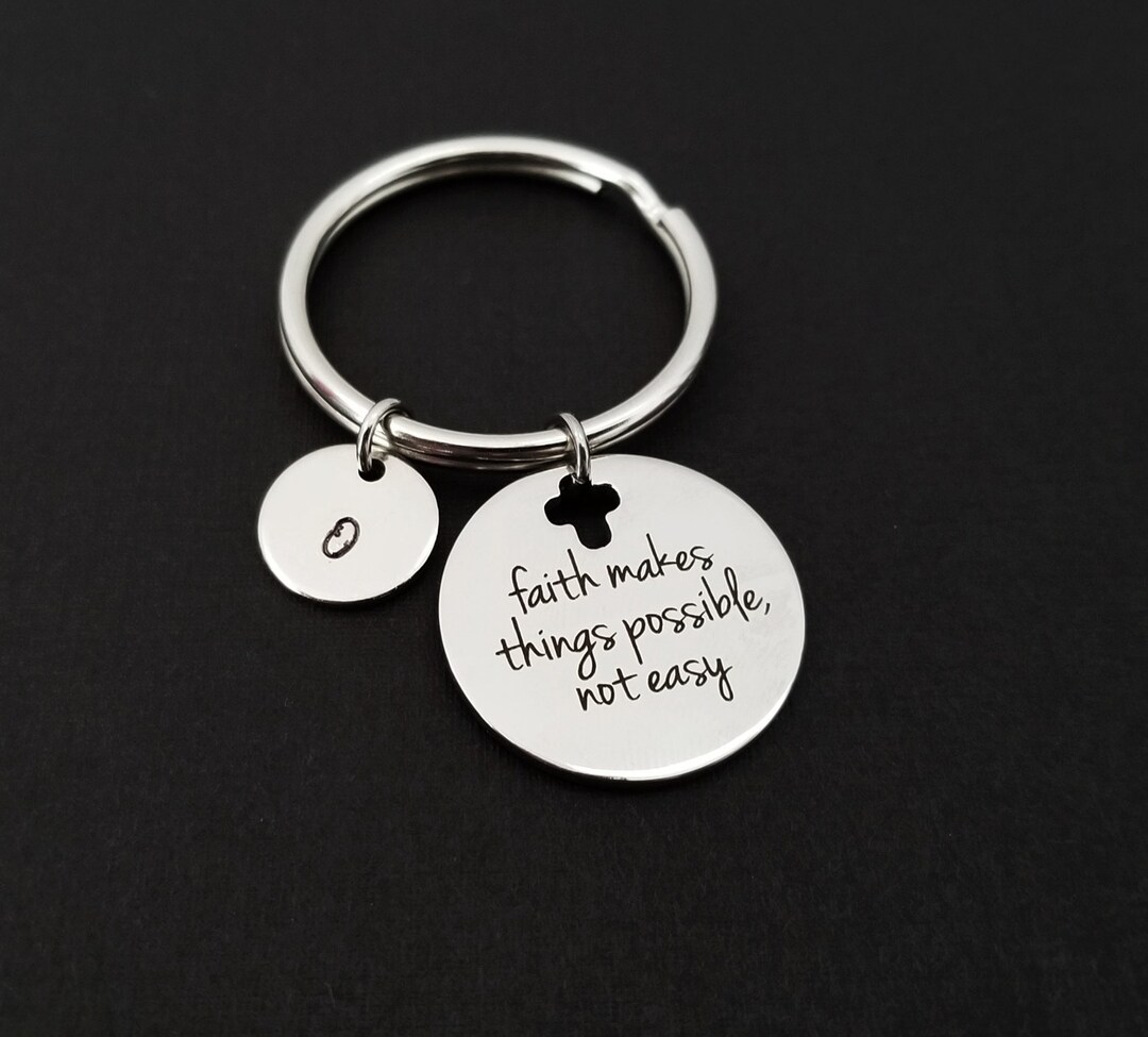 Faith Makes Things Possible Keychain Faith Keychain Custom Gift Bible ...