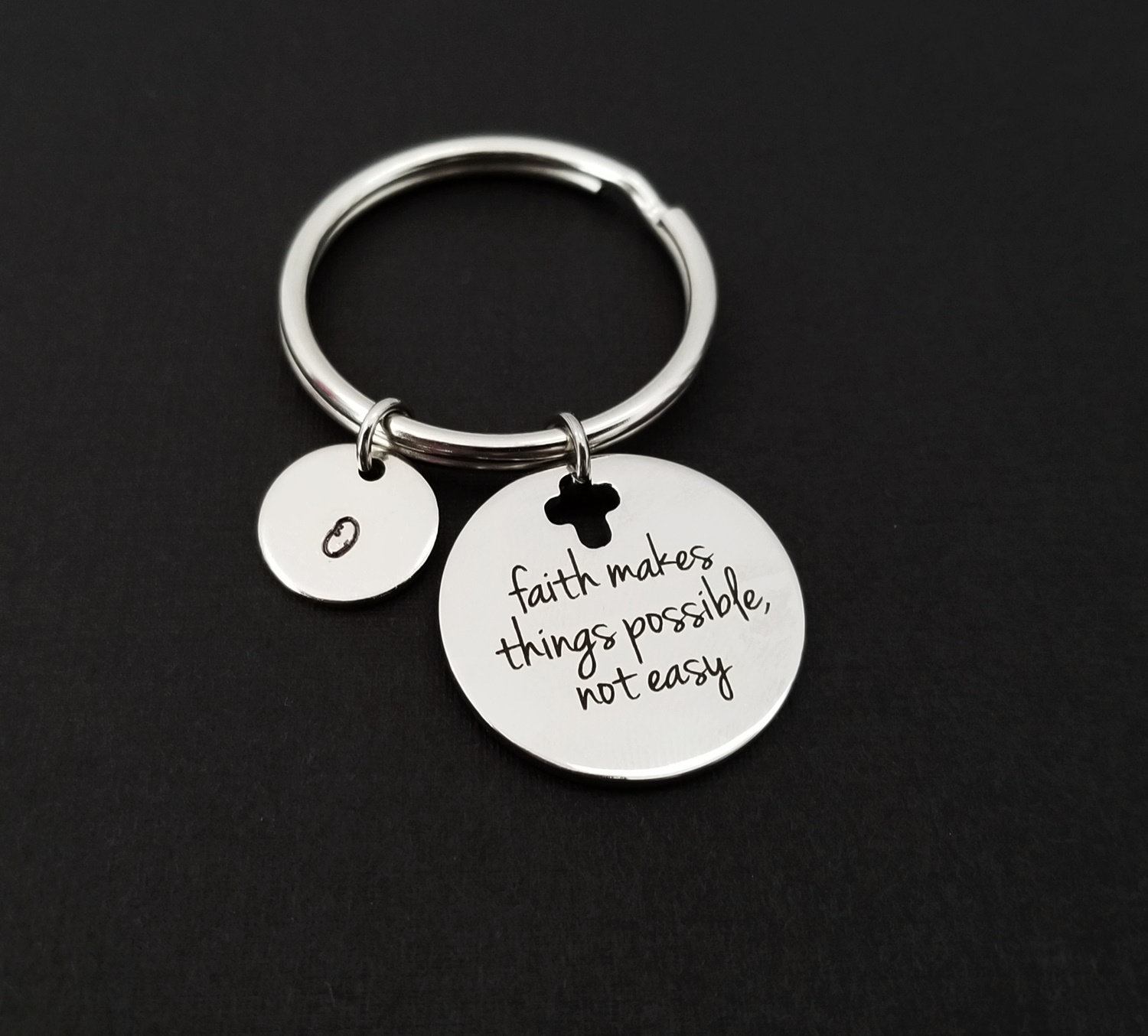 Faith Makes Things Possible Keychain Faith Keychain Custom - Etsy