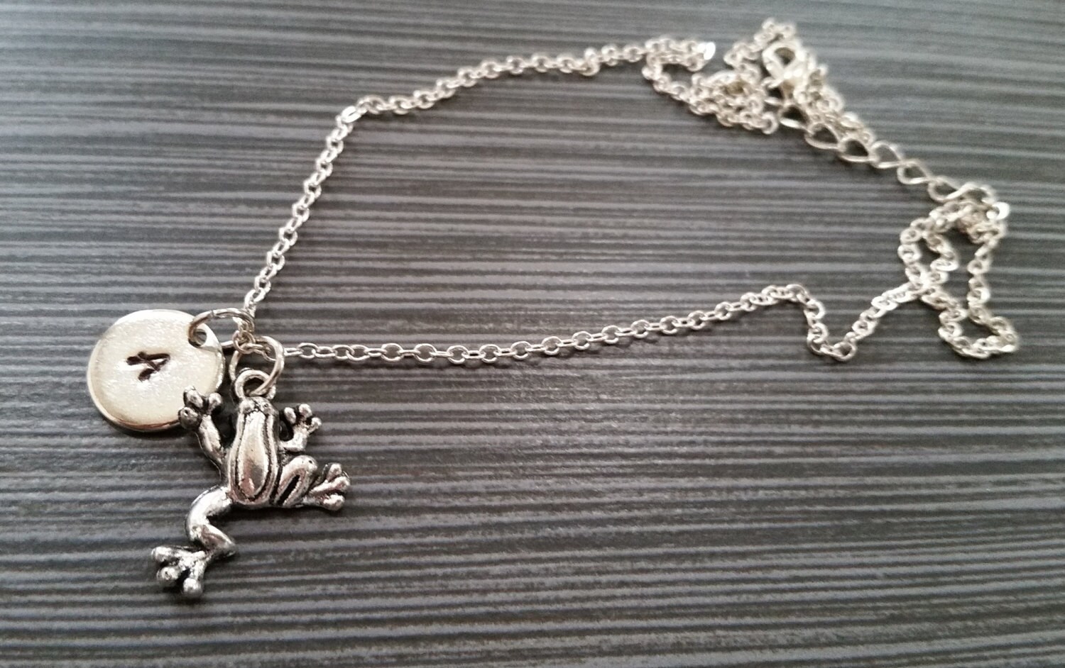 Silver Frog Necklace Tree Frog Charm Pendant Personalized | Etsy