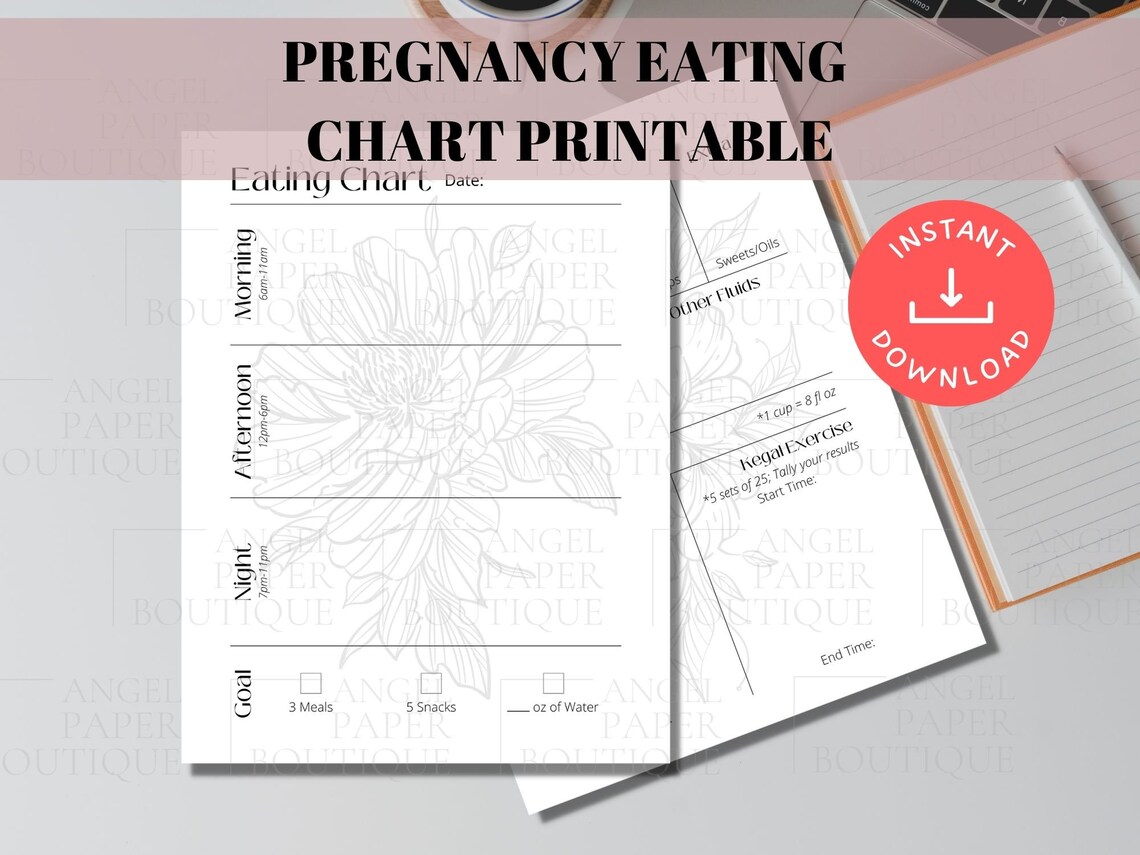Printable Pregnancy Eating Chart Daily Eating Chart for Pregnancy ...