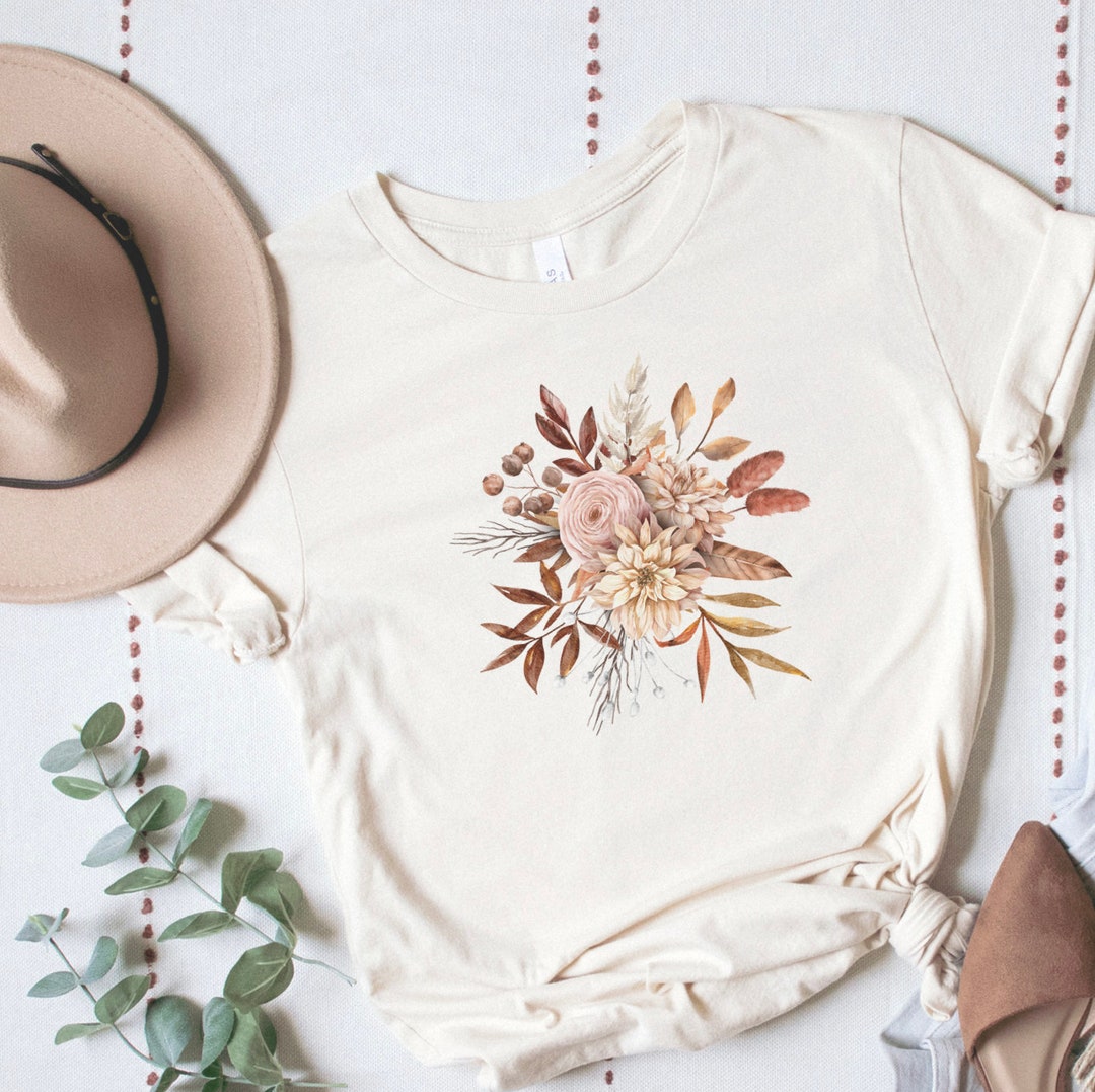 Fall Florals Unisex Jersey Short Sleeve Tee - Etsy