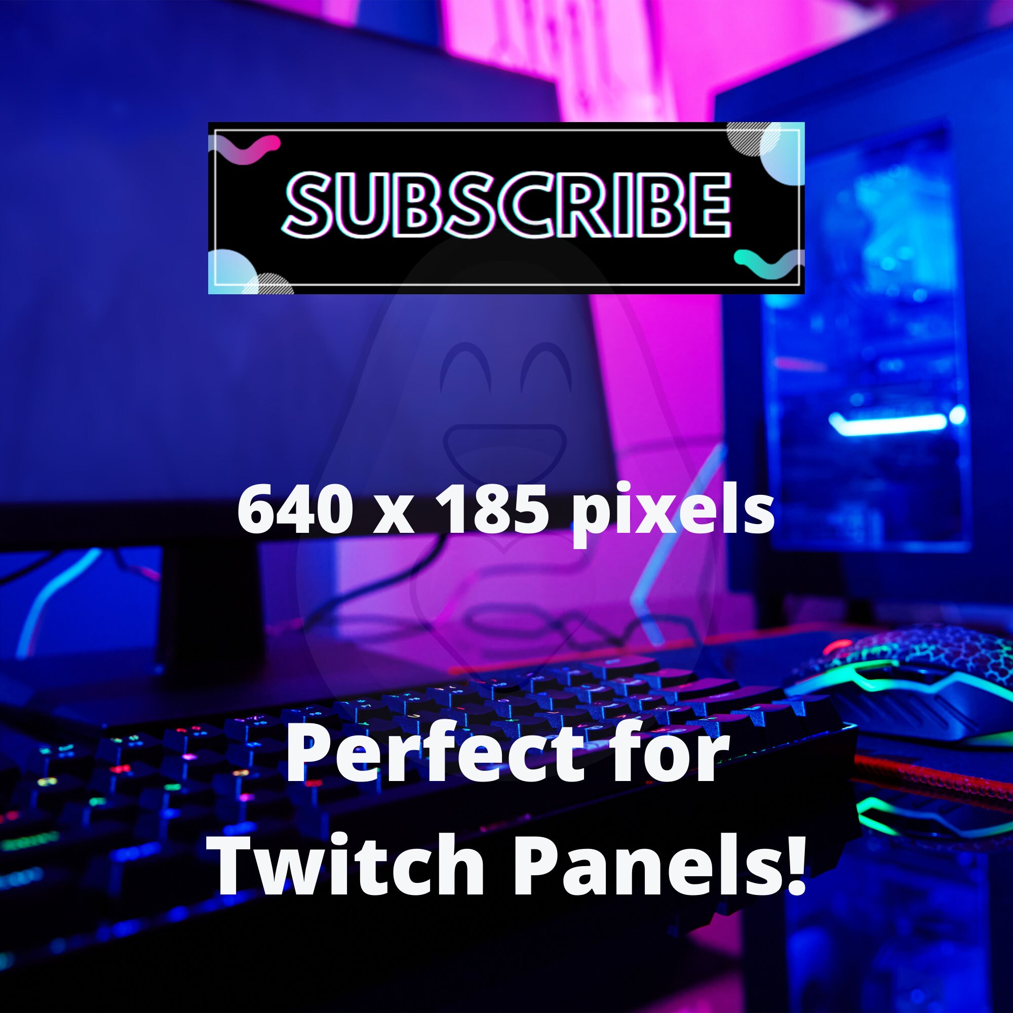50 Neon Gaming Twitch Panels | Twitch Bundle Package - Etsy