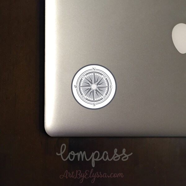 Compass Sticker - Etsy