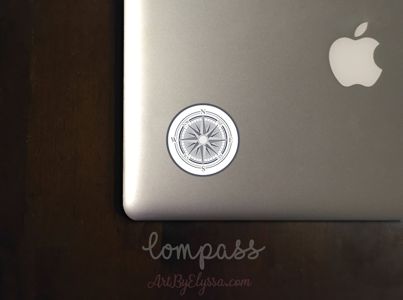 Compass Sticker | Etsy
