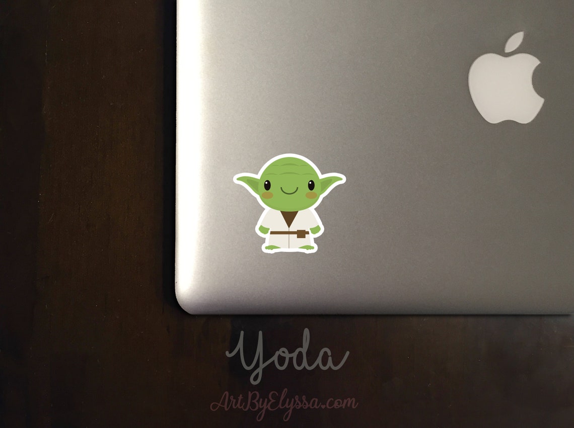 Yoda Star Wars Sticker - Etsy