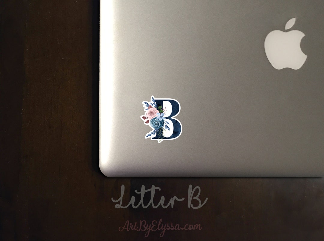 Floral Letter B Sticker - Etsy