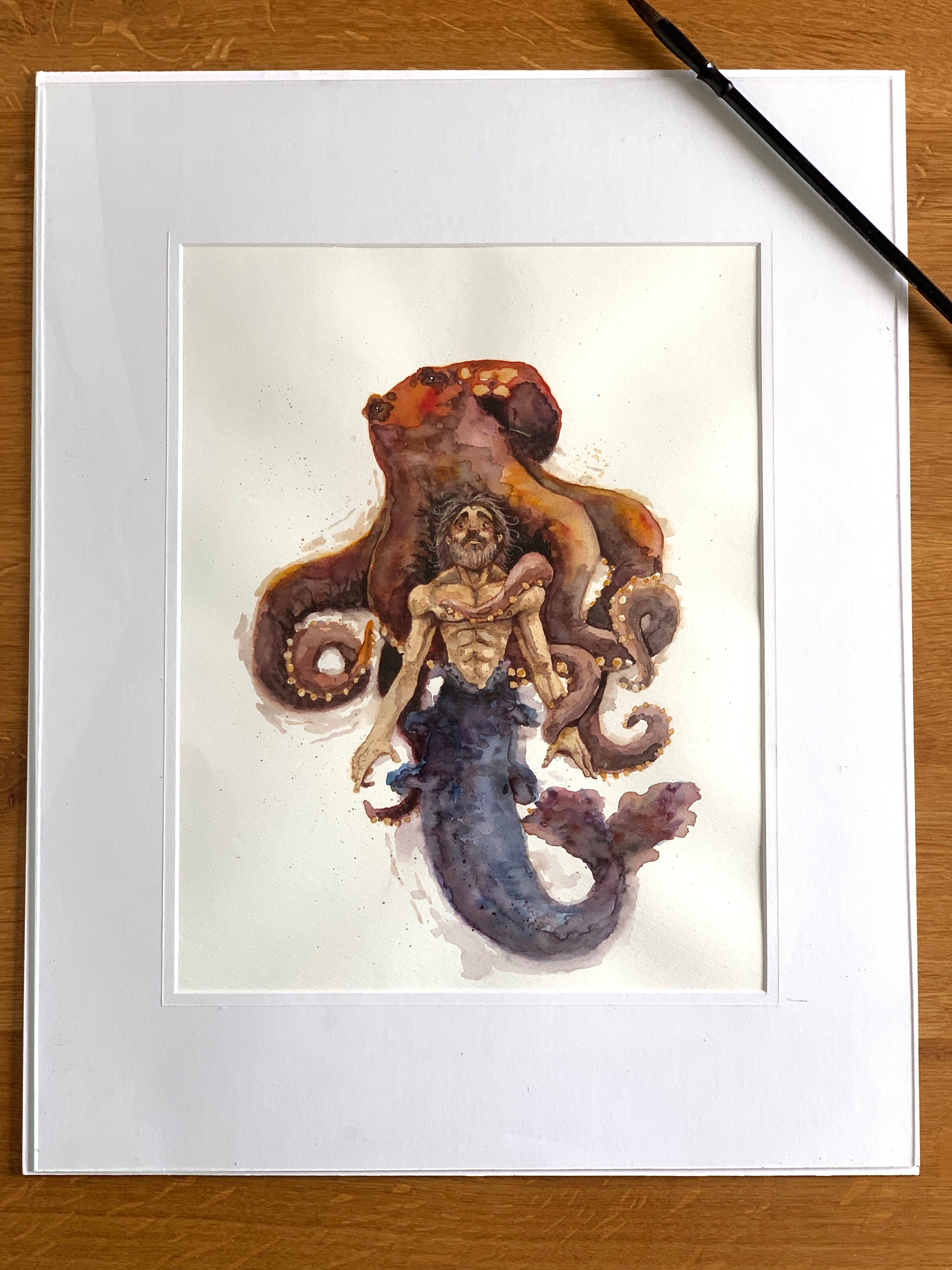 Mermaid Sunfish Watercolor Art Print Signed Fine Art Print - Etsy