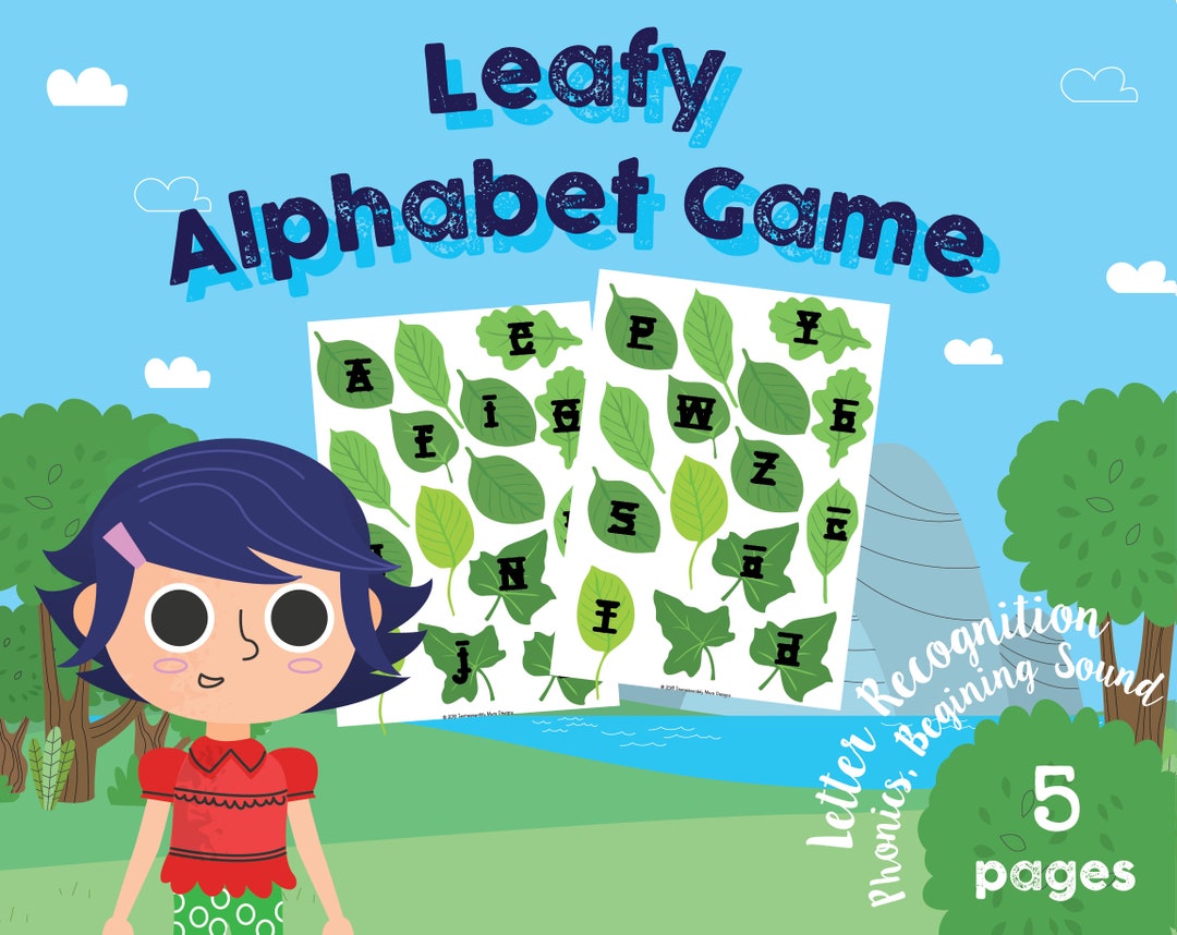 Alphabet, Leafy Letters Game, Preschool, Kindergarten Classroom, Home ...