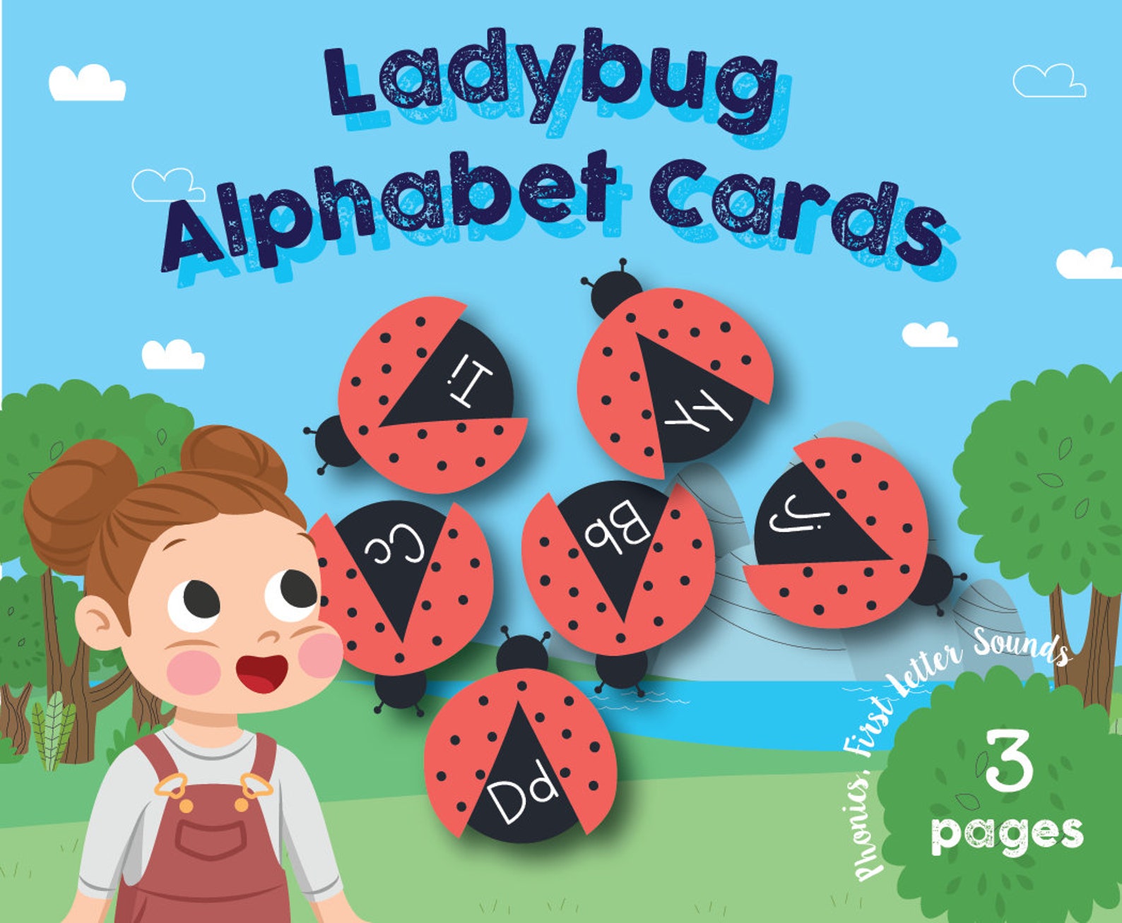 Alphabet, Ladybug Letters Game, Preschool, Kindergarten Classroom, Home ...