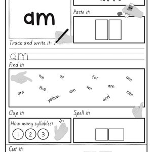 Dolch & Fry Combined Sight Word Worksheets (pre- Primer Edition) No ...